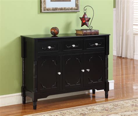 Dark Cherry Wood Contemporary Sideboard Buffet Display Console Table