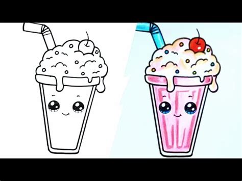 How To Draw Smoothie Easy Milkshake Drawing Smoothie Drawing Easy