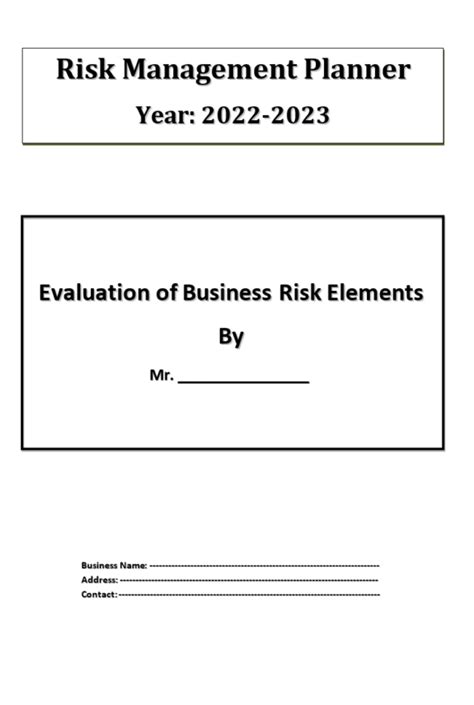 Organized Risk Management Plan Template Free Word Excel Templates
