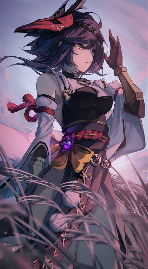 Kujou Sara Genshin Impact Drawn By Chun Nam Danbooru