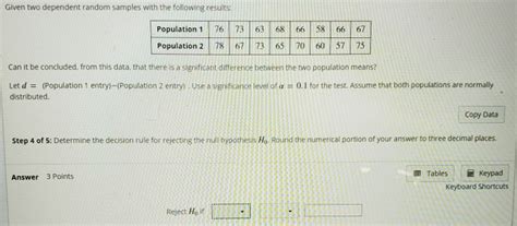 solved given two dependent random samples with the following