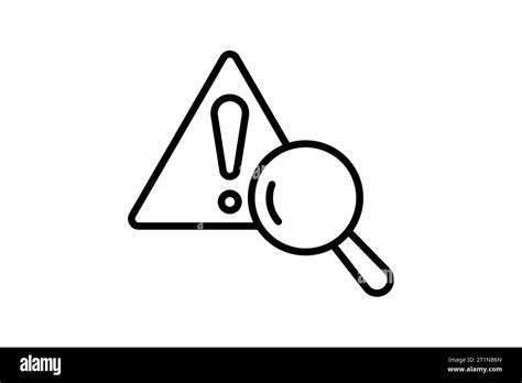 Symbol zur Problemerkennung Lupe mit Ausrufezeichen Symbol für