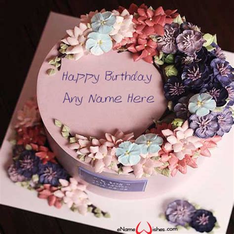 Beautiful Flowers Birthday Cake With Name Home Alqu