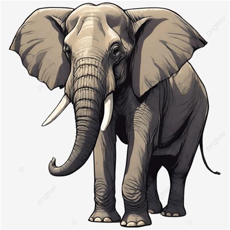 Ilustración De Elefante PNG dibujos Imágenes Prediseñadas De Elefante