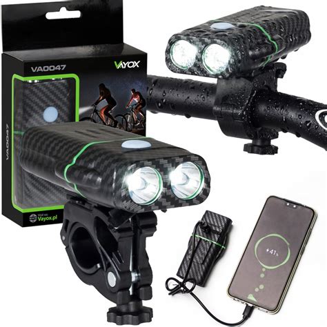 LATARKA MOCNA LAMPKA ROWEROWA USB PRZEDNIA VAYOX 11097331928