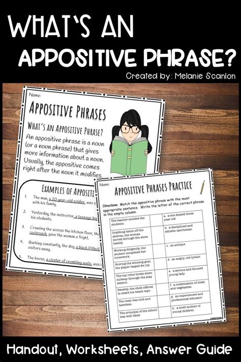 Appositives And Appositive Phrases Practice