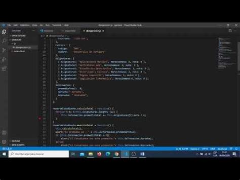 Ejercicio En Visual Studio Code Utilizando Object Json Y JavaScript