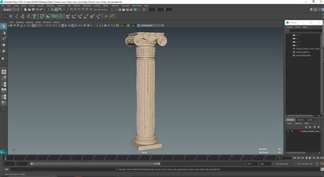 D Greek Column Ionic Order Model Turbosquid