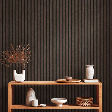 3D papier peint bois mur à lamelles scandinave papier peint intissé