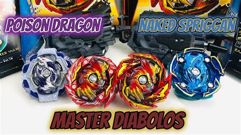 Master Diabolos With Naked Spriggan And Poison Dragon Beyblade Gt Youtube