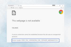 ERR SSL VERSION OR CIPHER MISMATCH On Chrome SOLVED