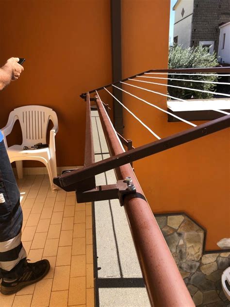 STENDIBIANCHERIA DA BALCONE RIBALTABILE A CHIUSURA LUXFABBRI EBay