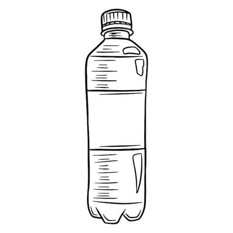 Water Bottle Drawing Premium Vector