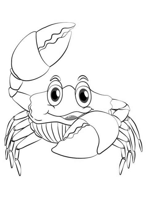 Cangrejo Fácil para colorear imprimir e dibujar ColoringOnly