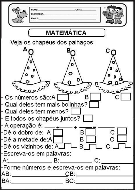 Atividades De Matem Tica Para Imprimir S Ries Iniciais
