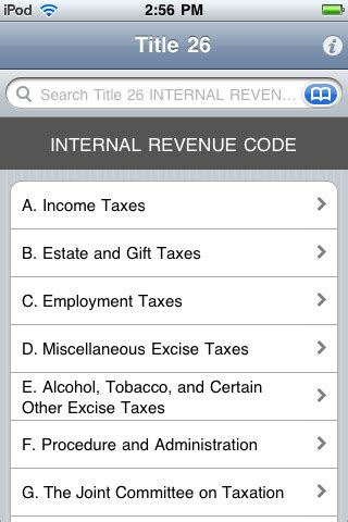 Internal Revenue Code Title 26 United States Code Reference