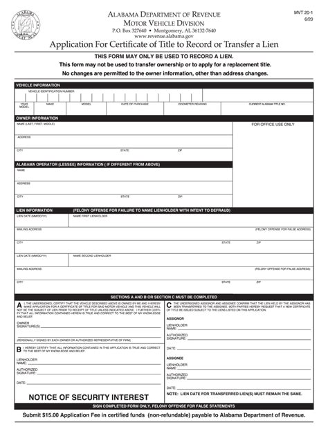Form Al Mvt Fill Online Printable Fillable Blank