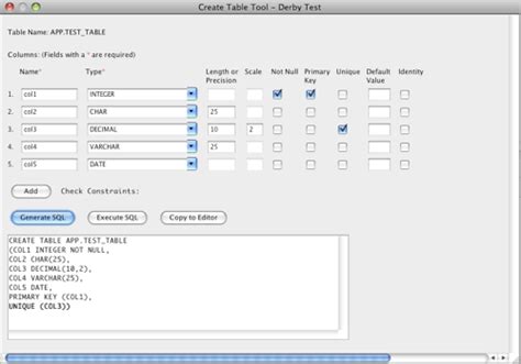 apache derby gui tool for mac windows and linux