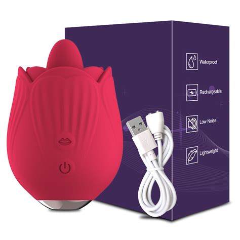 Powerful Rose Vibrator Toy Tongue Oral Licking Nipple Clit Clitoris St Honeyloveyou