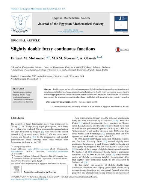 pdf slightly double fuzzy continuous functions