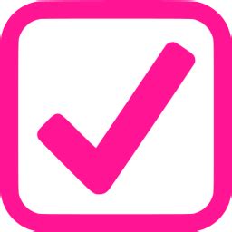 Deep Pink Checked Checkbox Icon Free Deep Pink Check Mark Icons