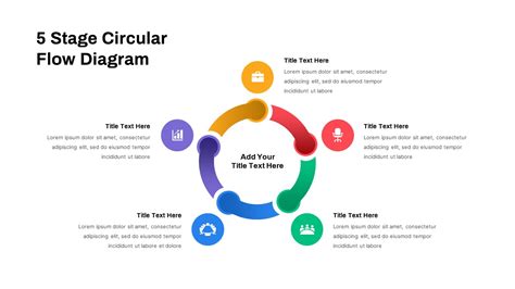 5 Step Circular Flow Diagram Template For PowerPoint Keynote