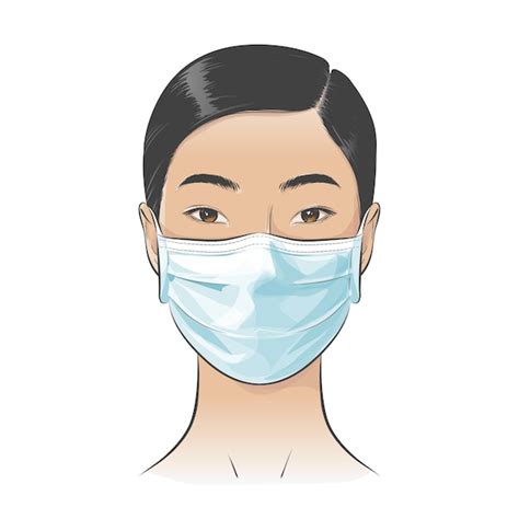 Femme asiatique portant un masque facial chirurgical médical jetable