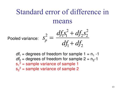 Standard Error Formula For Difference In Means At Stephen Putnam Blog