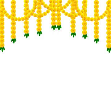 Marigold Toran Decorative Garland Indian Festivals Diwali Vector Design