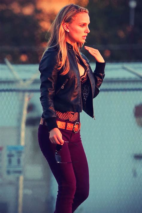 Natalie Portman At Terrence Malick Movie Set In Austin Leather