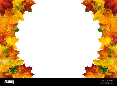 Round Frame Made Of Colorful Autumn Leaves Stock Photo Alamy