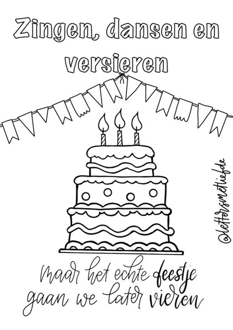 41 Kleurplaat Verjaardag Juf