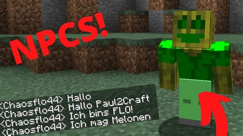 So Erstellst DU NPCs Wie Chaosflo44 In Minecraft Modvorstellung YouTube