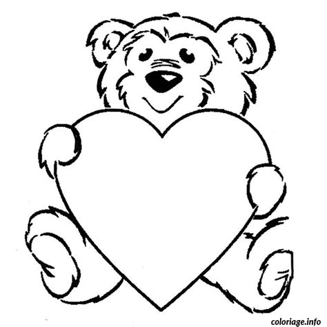 Coloriage Ours Coeur JeColorie