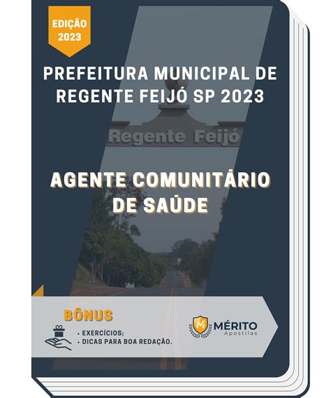 Apostila Agente Comunitário De Saúde Prefeitura de Regente Feijó SP