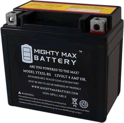Mighty Max Battery Ytx L Bs Bater A De Repuesto Para Motocicleta