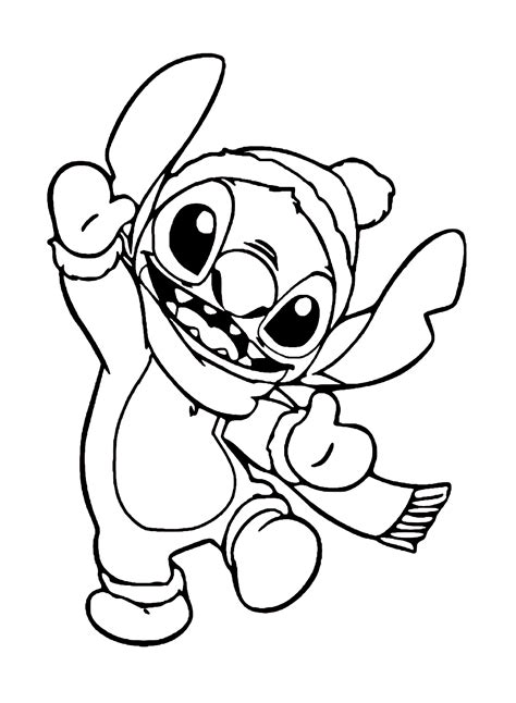 Coloriage Stitch Coloriage De Noël Coloriages Gratuits à Imprimer