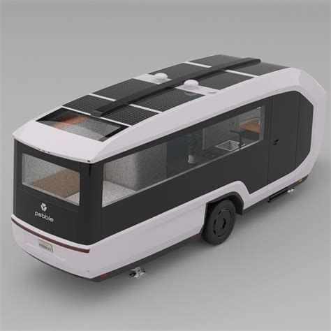 Pebble Flow Electric Travel Trailer Red Full D Turbosquid