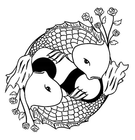 Yin Yang Coloring Pages At GetColorings Free Printable Colorings