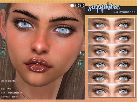 The Sims Resource Sapphire 3D Eyelashes
