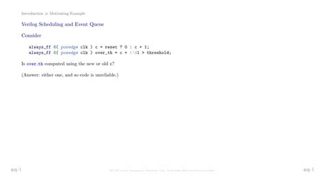pdf verilog scheduling and event queue consider · introduction ˛ terminology terminology event