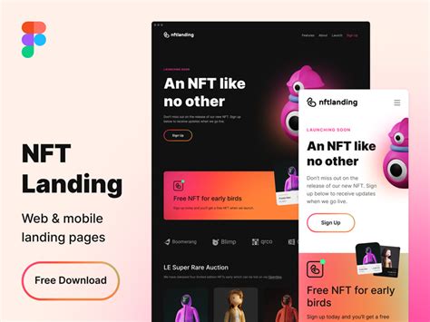 NFT Website Template Freebie Supply