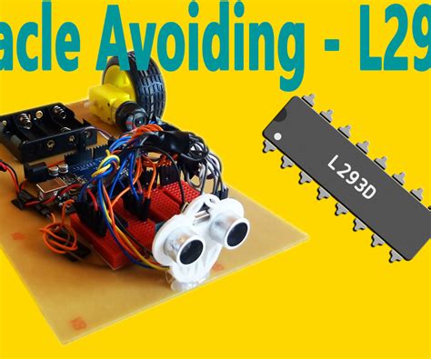 arduino obstacle avoiding robot with l293d