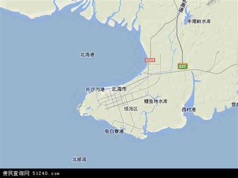 北海市地图 北海市卫星地图 北海市高清航拍地图