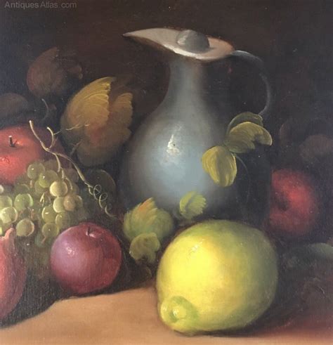 Antiques Atlas Still Life Fruit Oil Painting On Canvas Quality