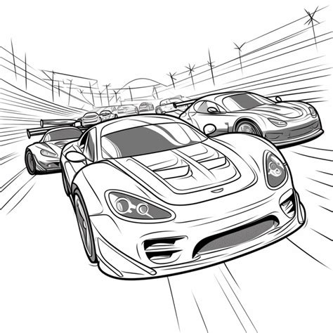Desenho de Carro de Corrida para Colorir Libere sua Paixão pelo