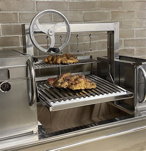 Churrasqueira Parrilla Inox Cm Grelha De Eleva O Por Volante