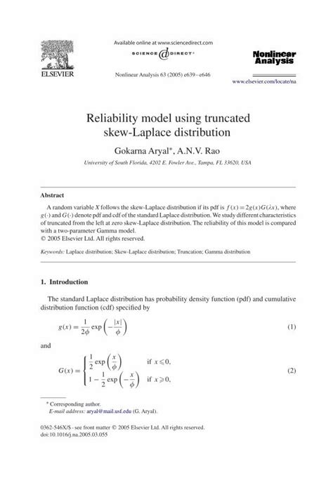 pdf reliability model using truncated skew laplace distribution dokumen tips