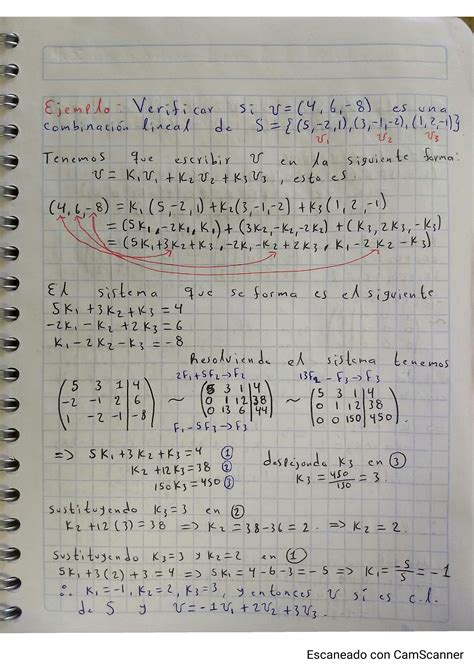 SOLUTION 4 3 Combinacion Lineal Independencia Lineal Algebra Lineal