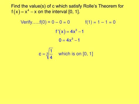 ppt section 5 5 the intermediate value theorem rolle s theorem the mean value theorem